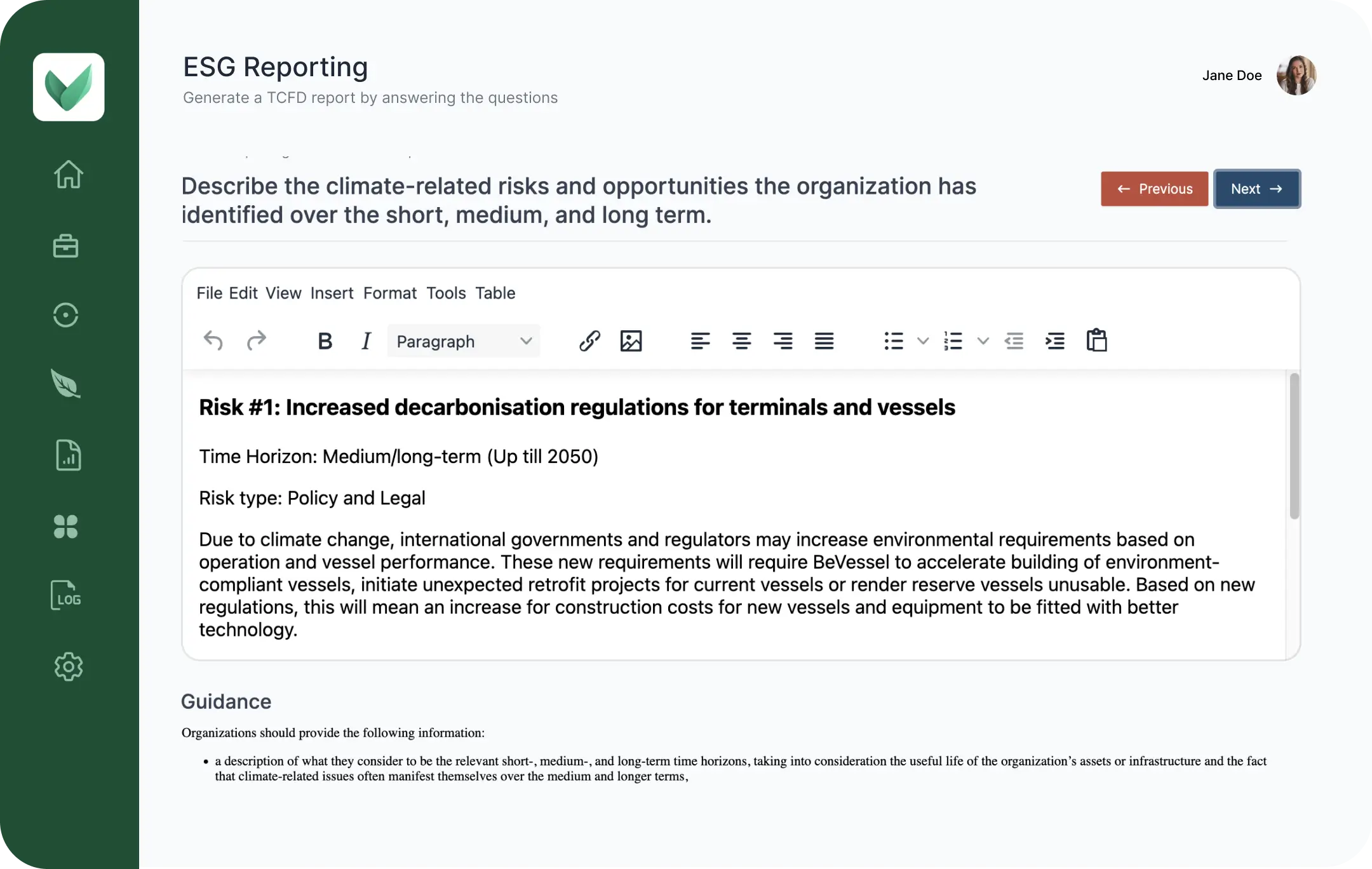 ESG Reporting Software